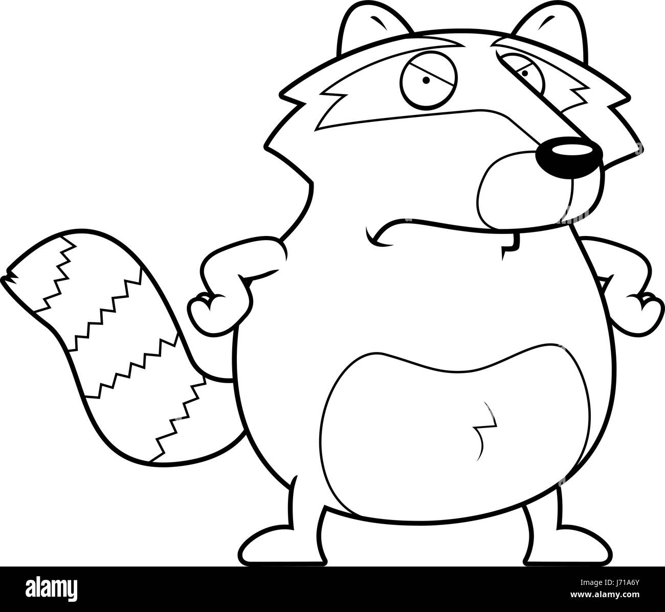 A cartoon raccoon with an angry expression Stock Vector Image & Art - Alamy