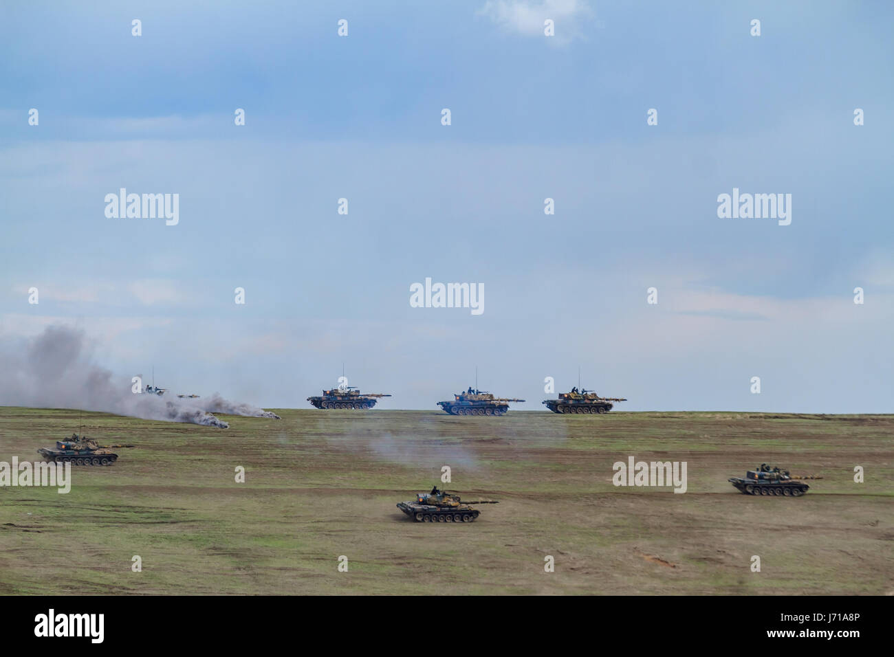 NATO military drill at Smardan shooting range in Romania A Romanian TR ...