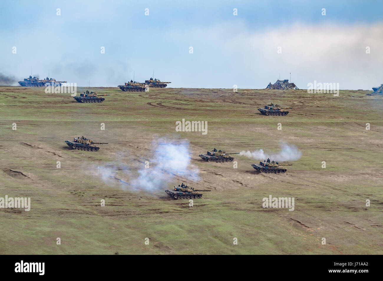 NATO military drill at Smardan shooting range in Romania A Romanian TR ...