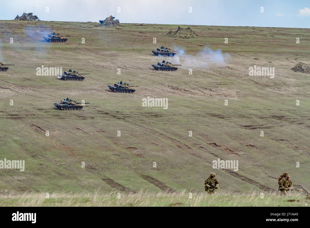 NATO military drill at Smardan shooting range in Romania A Romanian TR ...