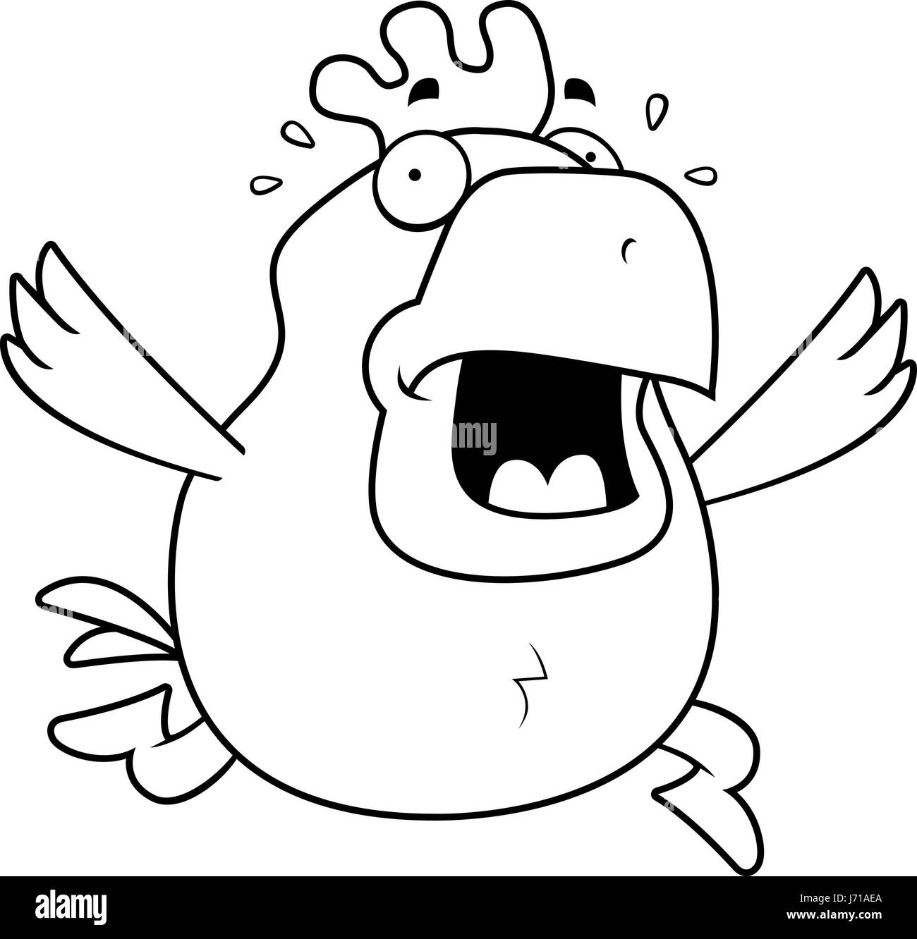 A cartoon rooster running in a panic Stock Vector Image & Art - Alamy
