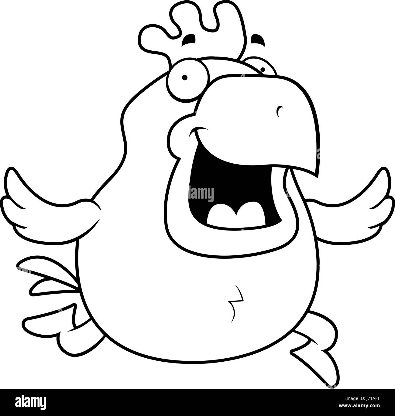 A happy cartoon rooster running and smiling Stock Vector Image & Art ...