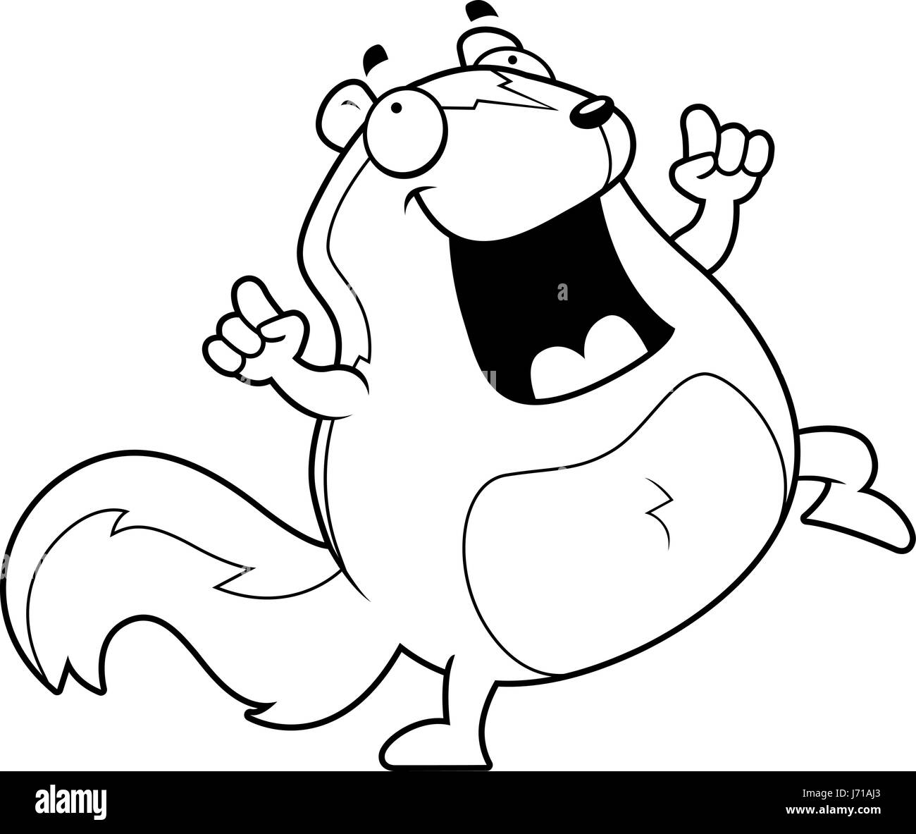 A happy cartoon skunk dancing and smiling Stock Vector Image & Art - Alamy