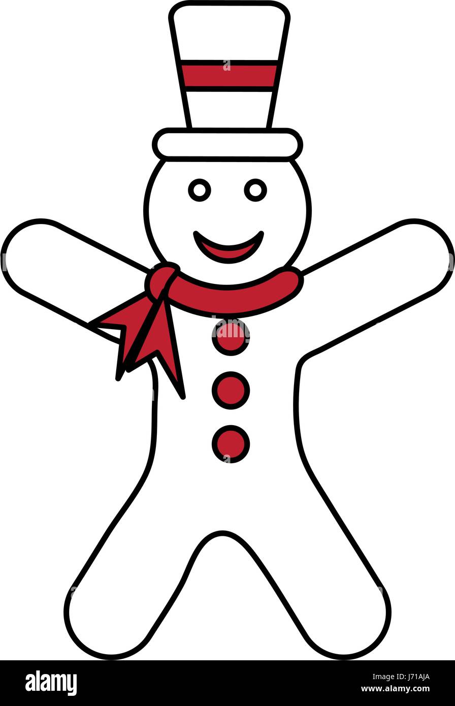 Gingerbread man with scarf Stock Vector Images - Alamy