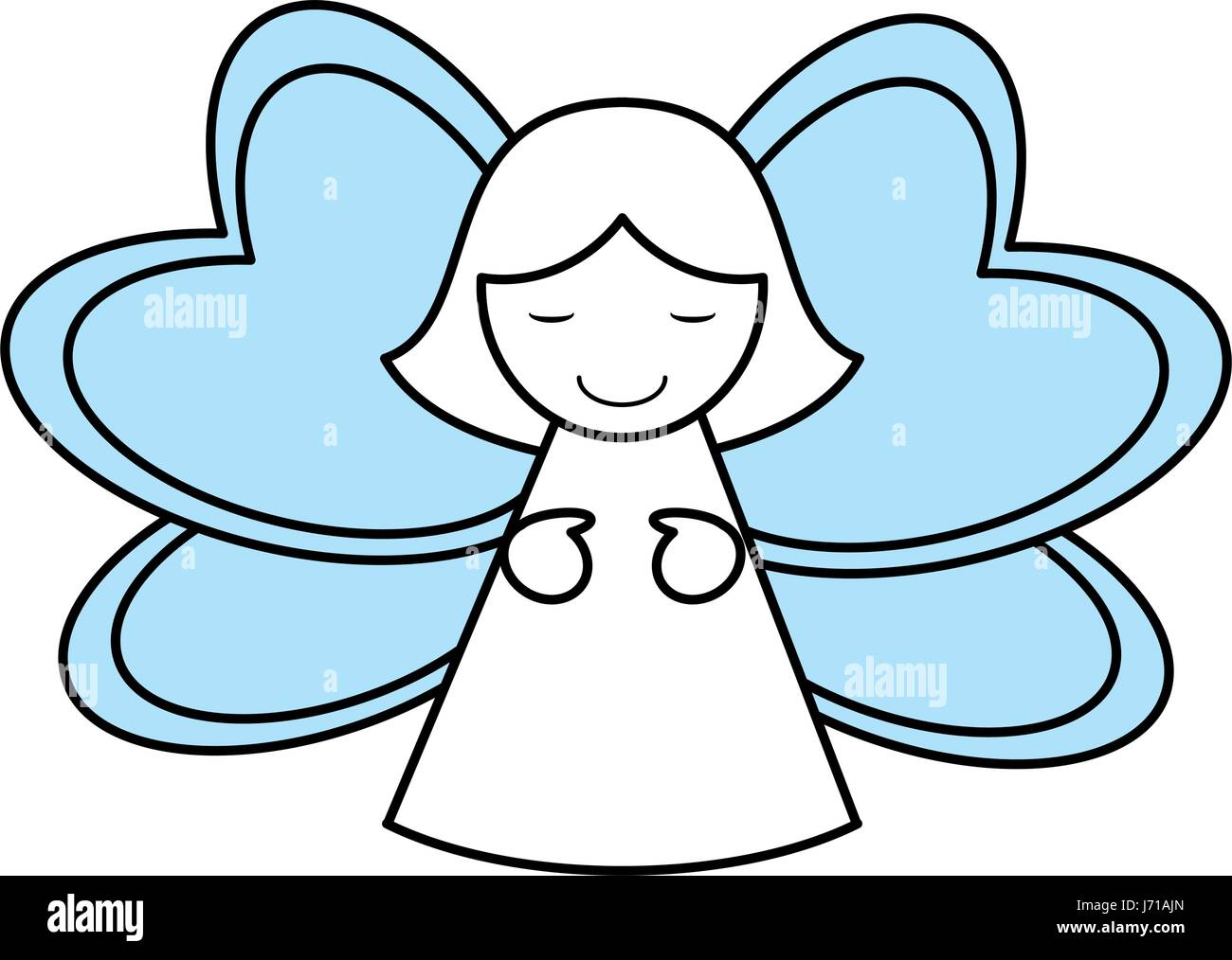 color silhouette image of decorative angel Stock Vector Image & Art - Alamy