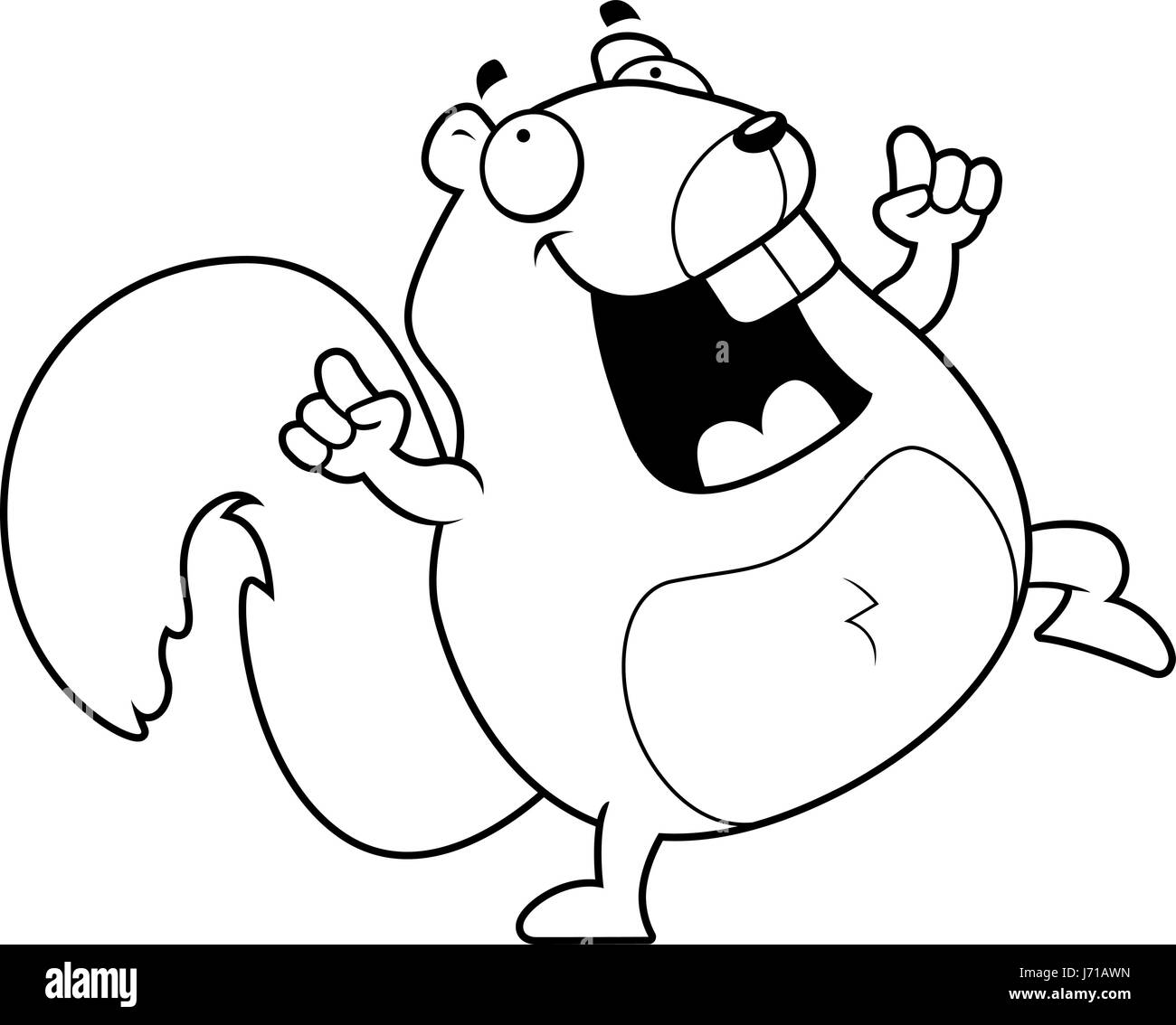 A happy cartoon squirrel dancing and smiling Stock Vector Image & Art ...