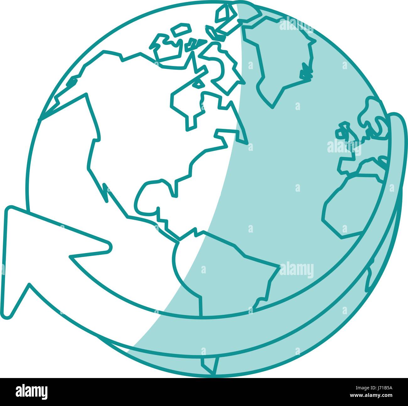 blue shading silhouette of planet earth Stock Vector Image & Art - Alamy