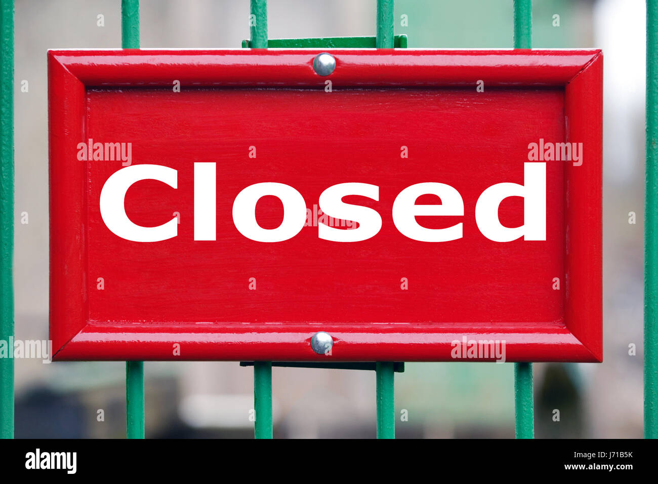 closed sign info board goal passage gate archgway gantry closed word ...