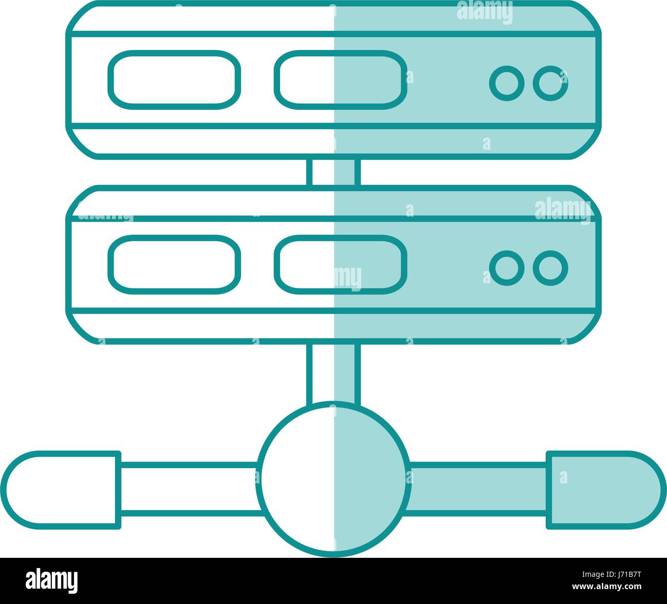 blue shading silhouette of network server Stock Vector Image & Art - Alamy