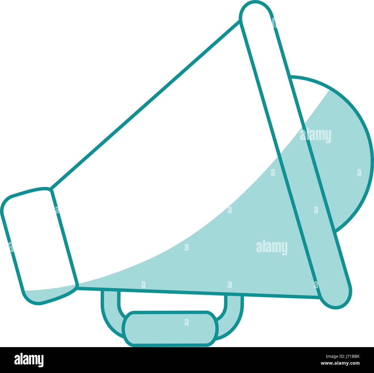 blue shading silhouette of megaphone symbol Stock Vector Image & Art ...
