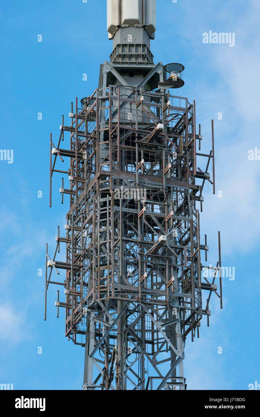 The Wrekin transmitting mast, Shropshire, England, UK Stock Photo - Alamy