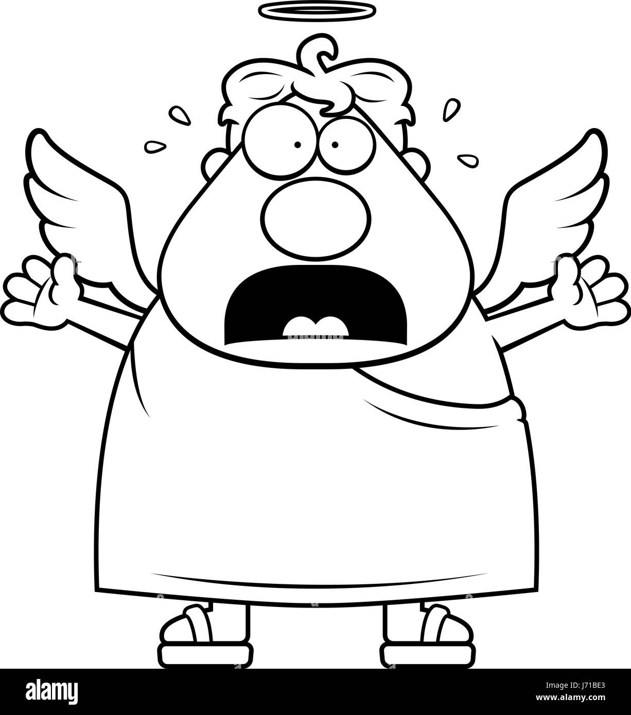 A cartoon illustration of an angel panicking Stock Vector Image & Art ...