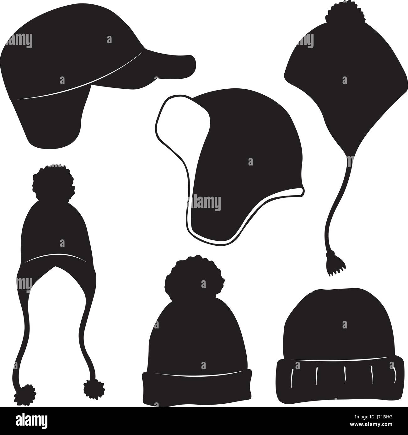 Set Of Different Winter Hats Isolated On White Stock Vector Image Art set-of-different-winter-hats-isolated-on-white-stock-vector-image-art