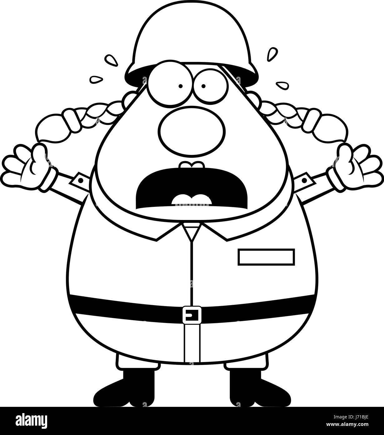 Frightened soldier Stock Vector Images - Alamy