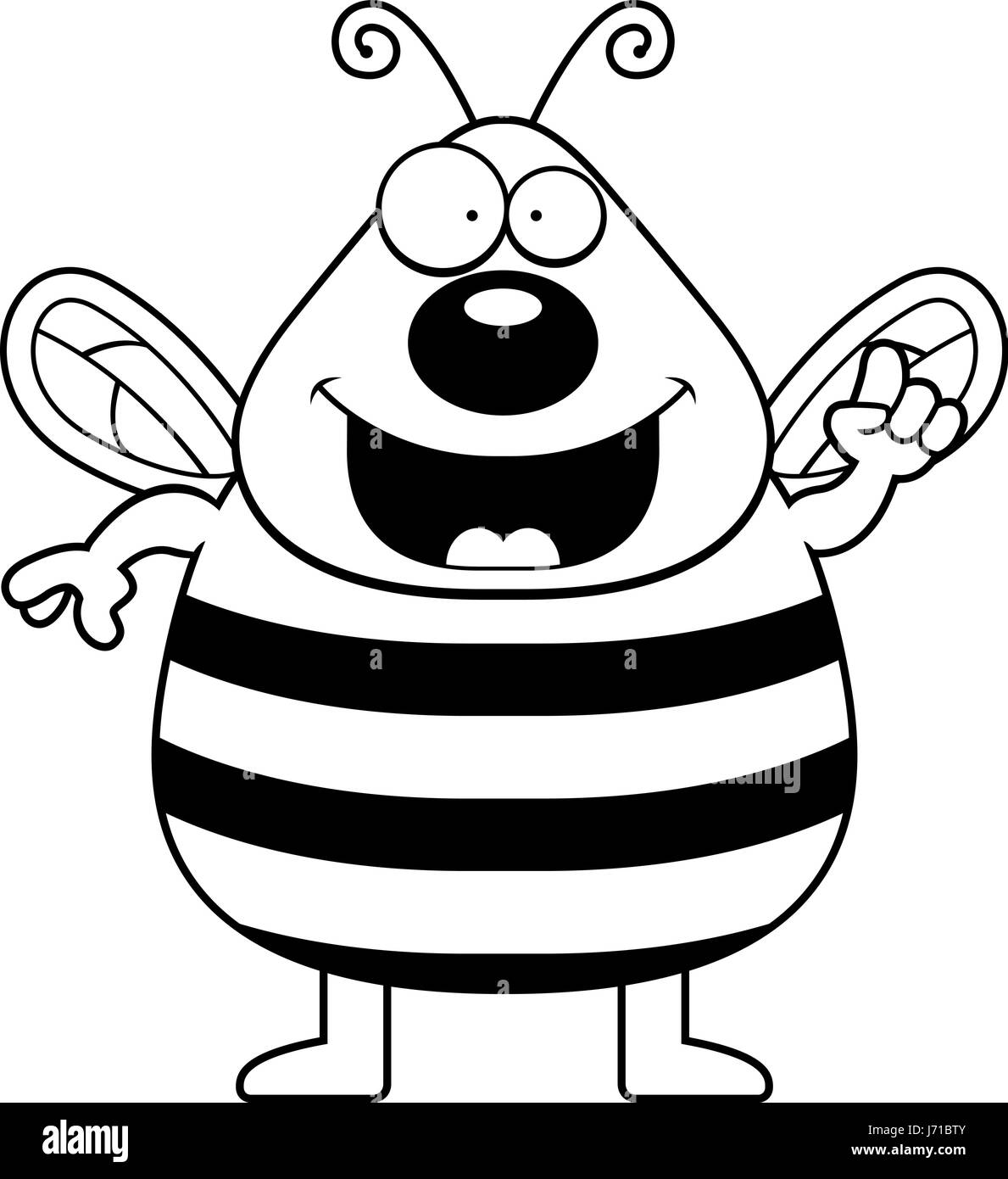 A happy cartoon bee with an idea Stock Vector Image & Art - Alamy