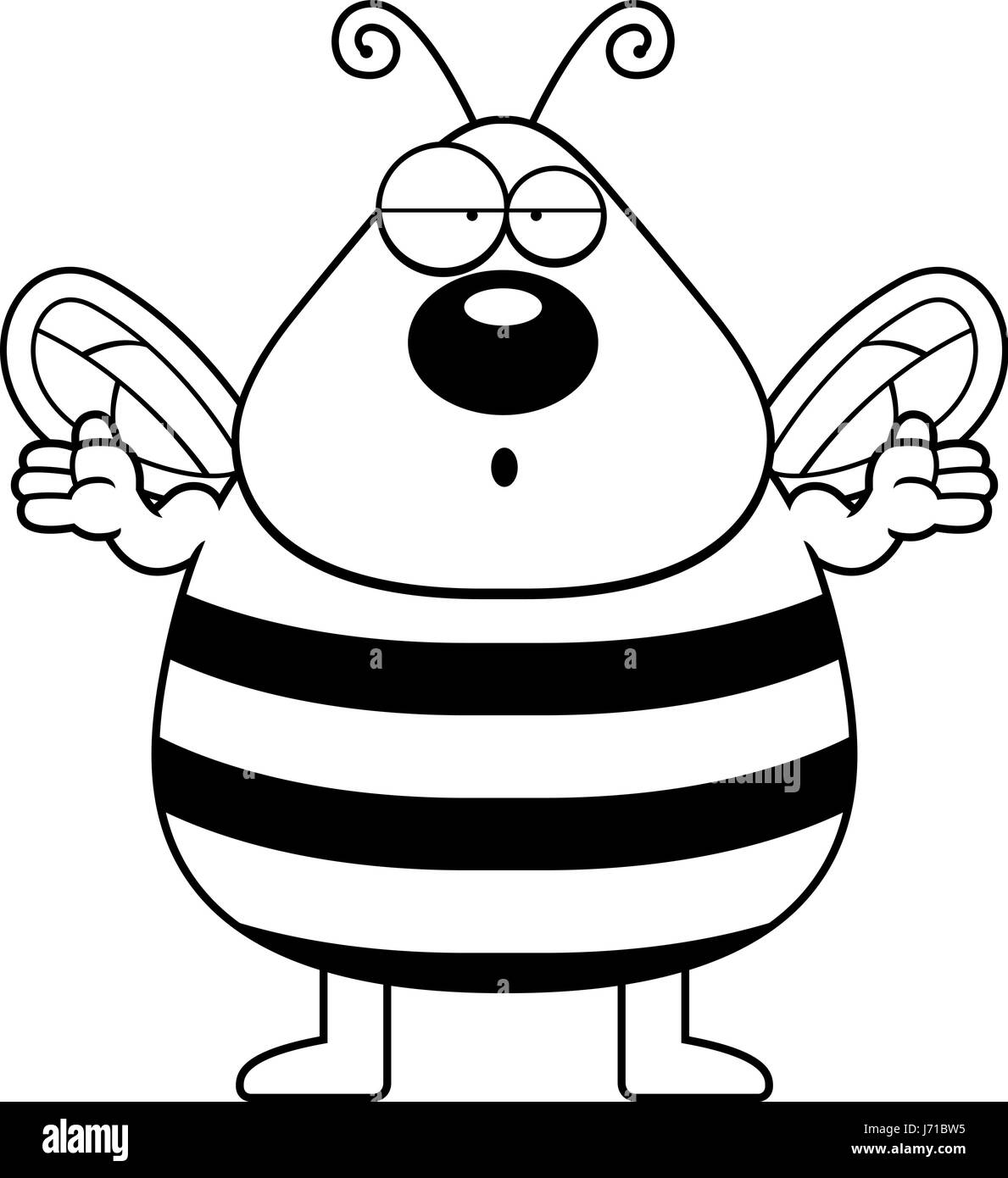 A cartoon bee shrugging and looking confused Stock Vector Image & Art ...
