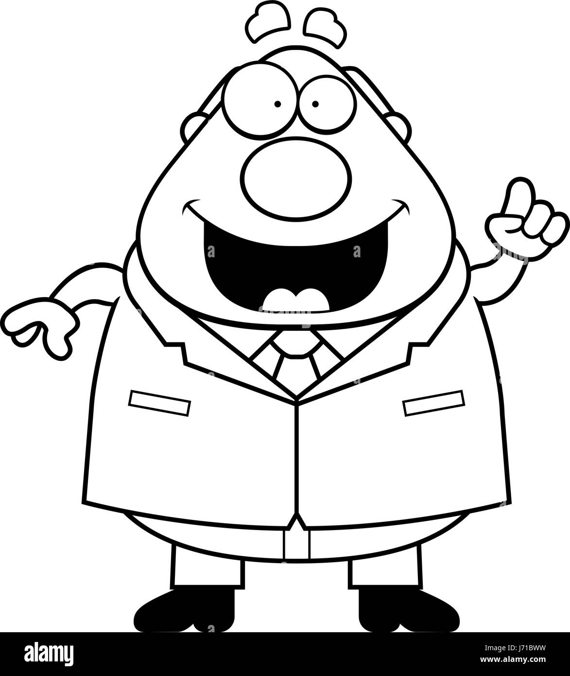 A happy cartoon boss with an idea Stock Vector Image & Art - Alamy