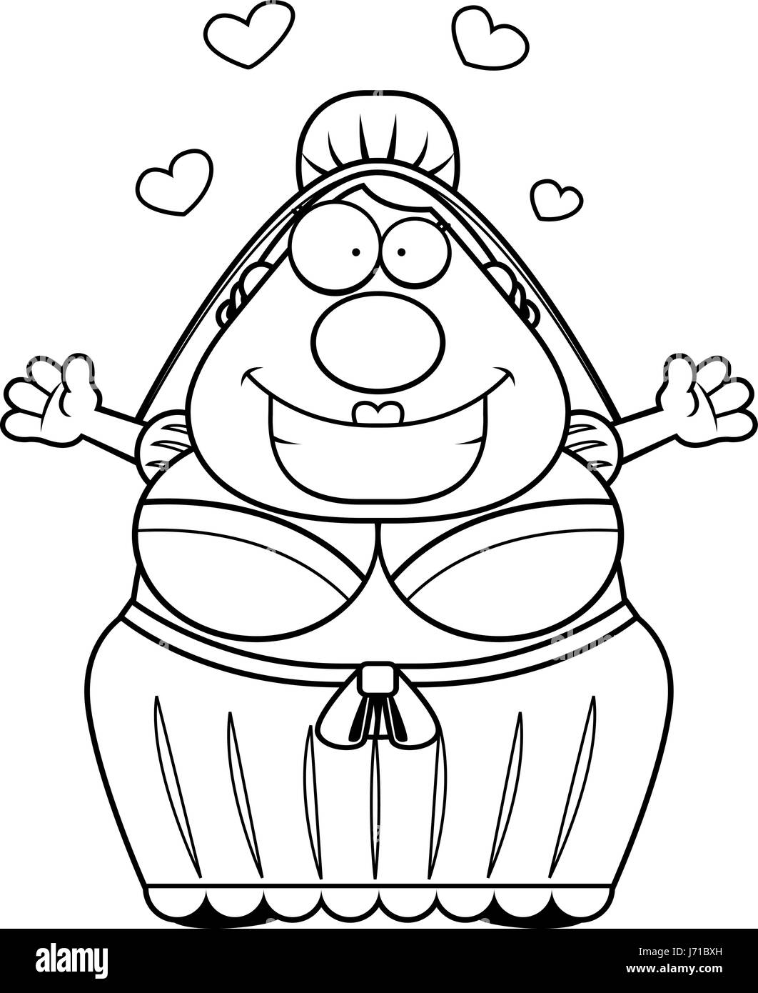 A cartoon bride ready to give a hug Stock Vector Image & Art - Alamy