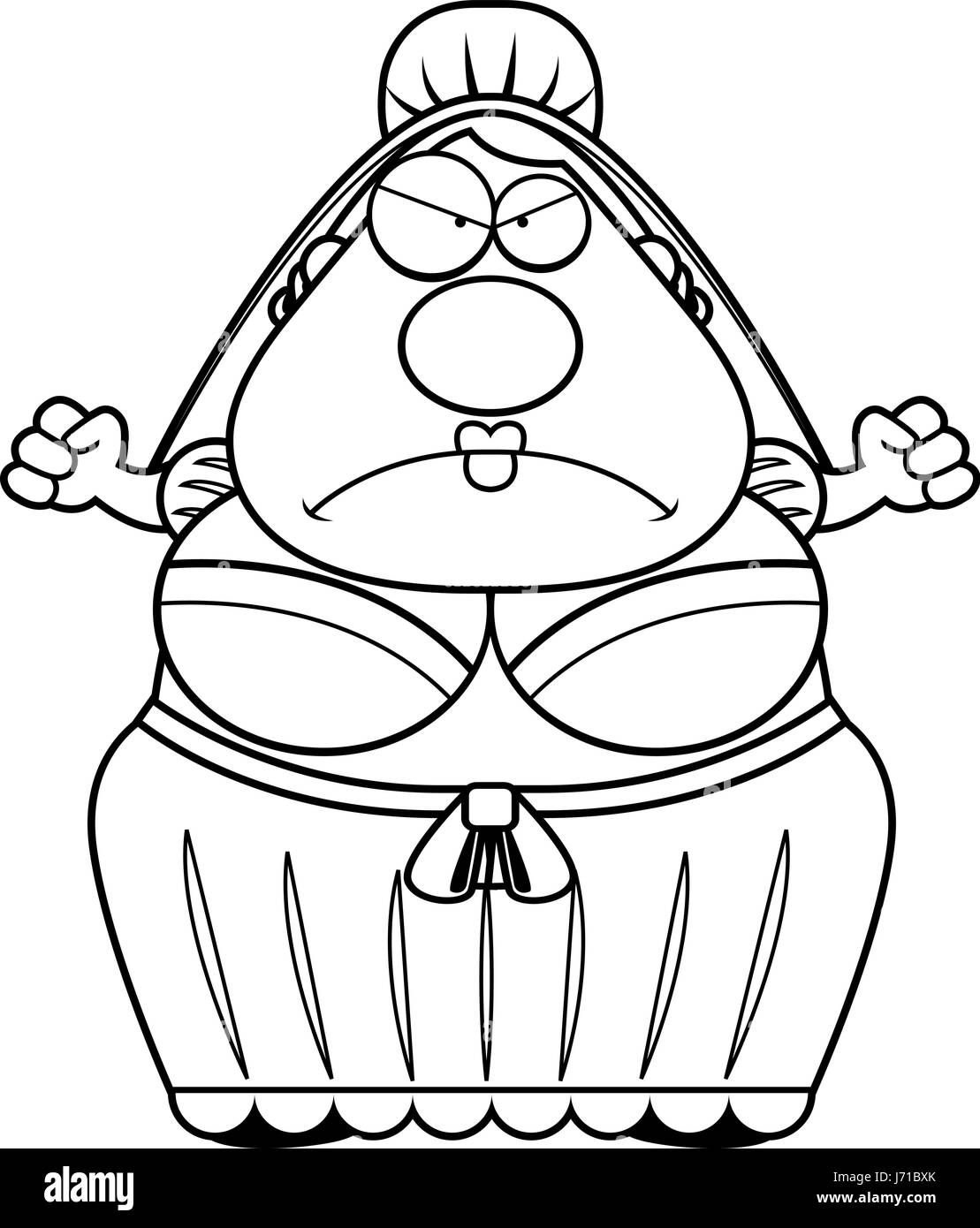 A cartoon bride with an angry expression Stock Vector Image & Art - Alamy