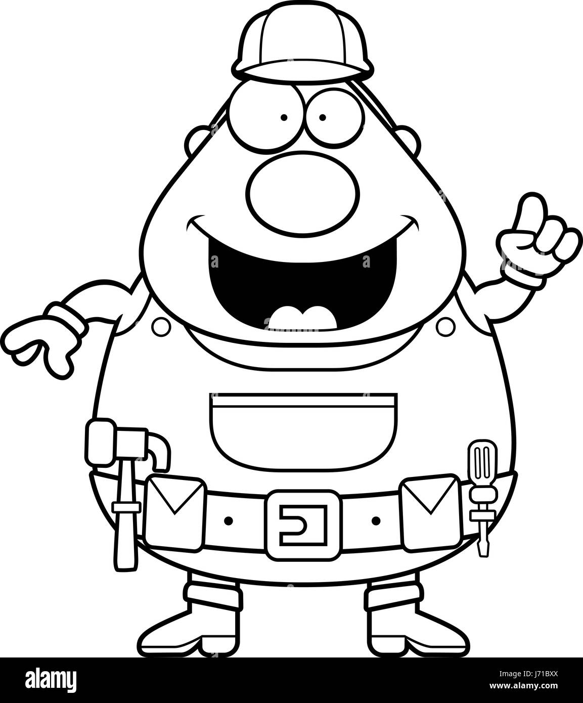 A happy cartoon handyman with an idea Stock Vector Image & Art - Alamy