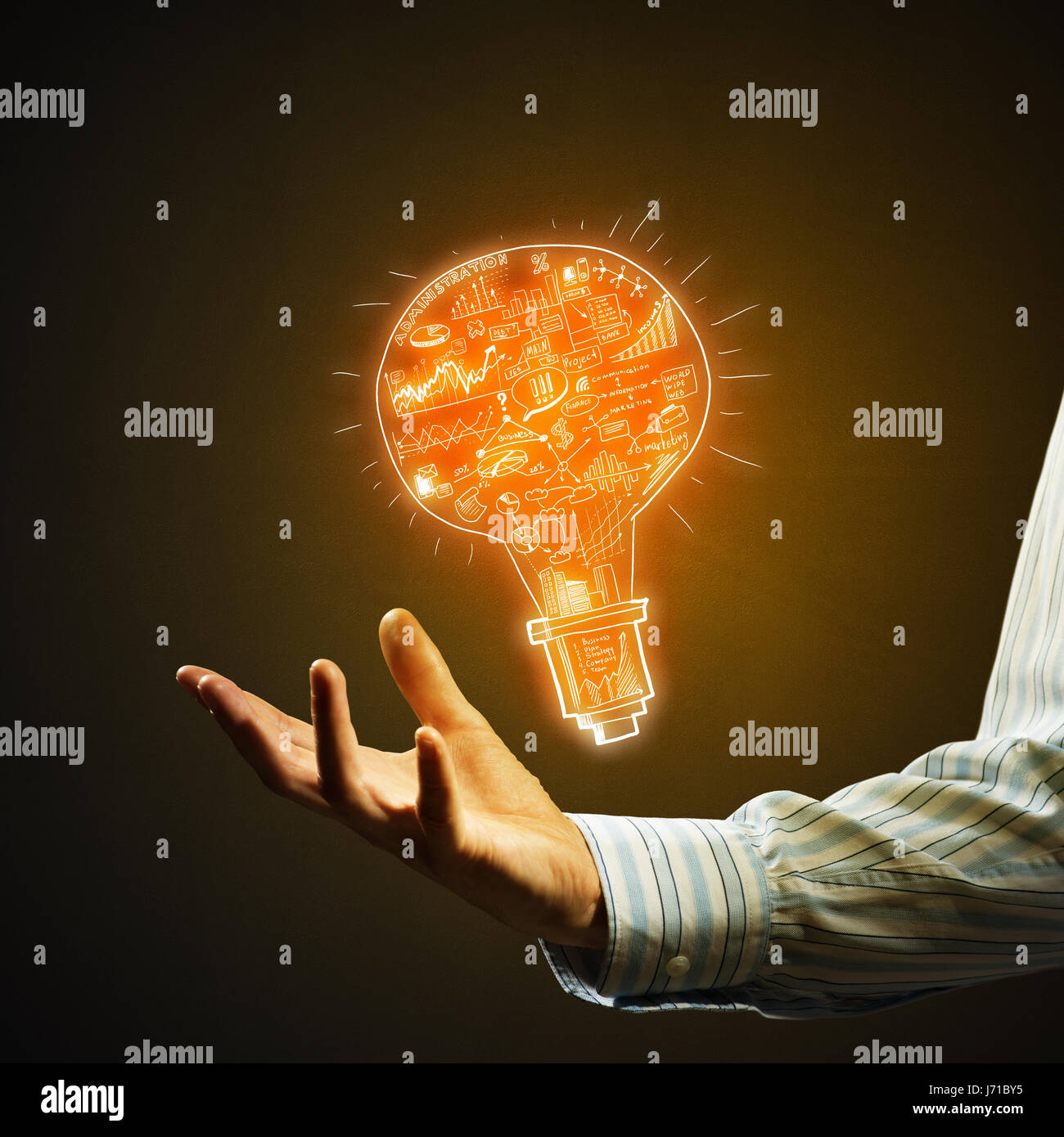 Bright idea for success achieving Stock Photo - Alamy