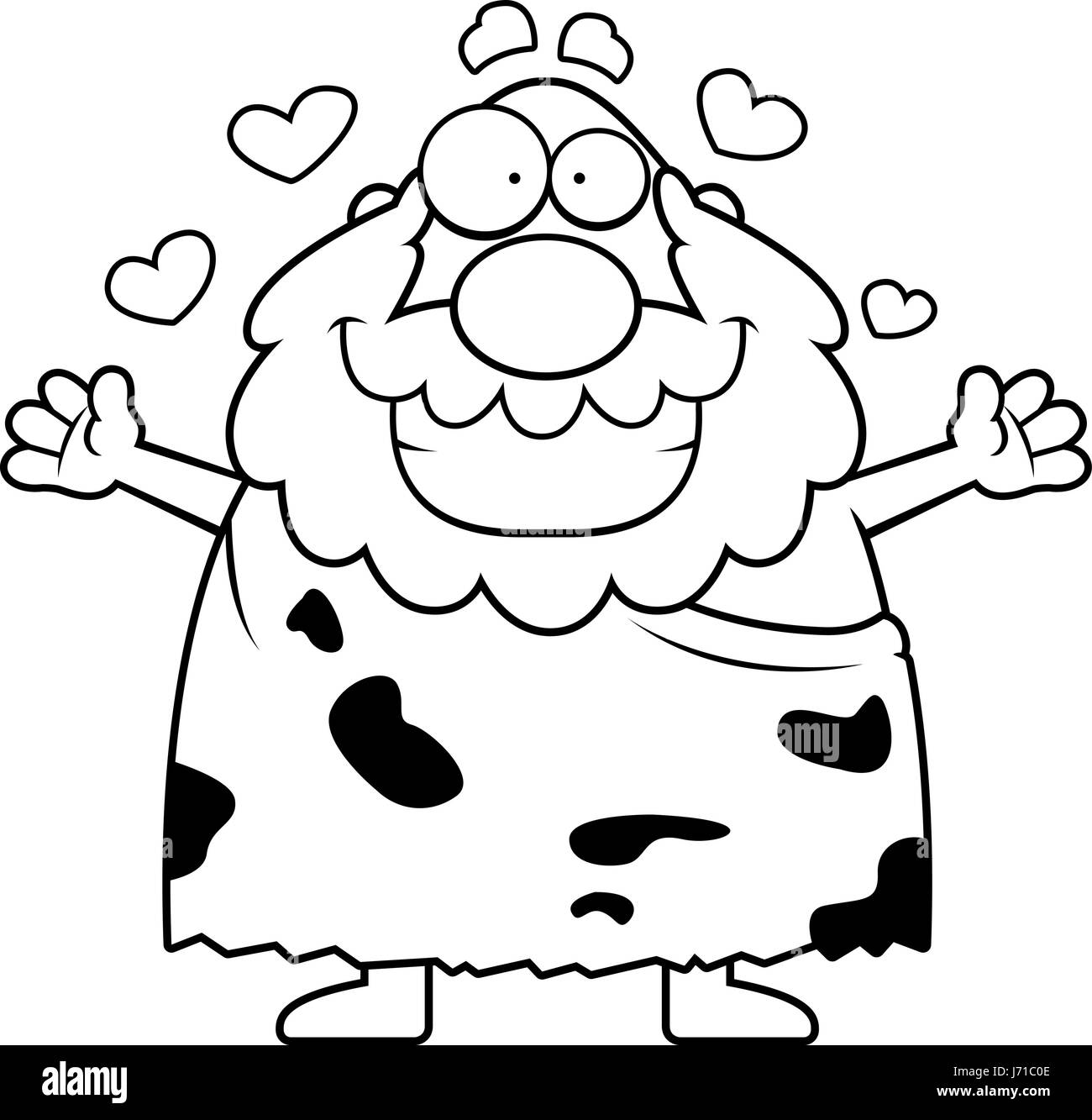 A happy cartoon caveman ready to give a hug Stock Vector Image & Art ...
