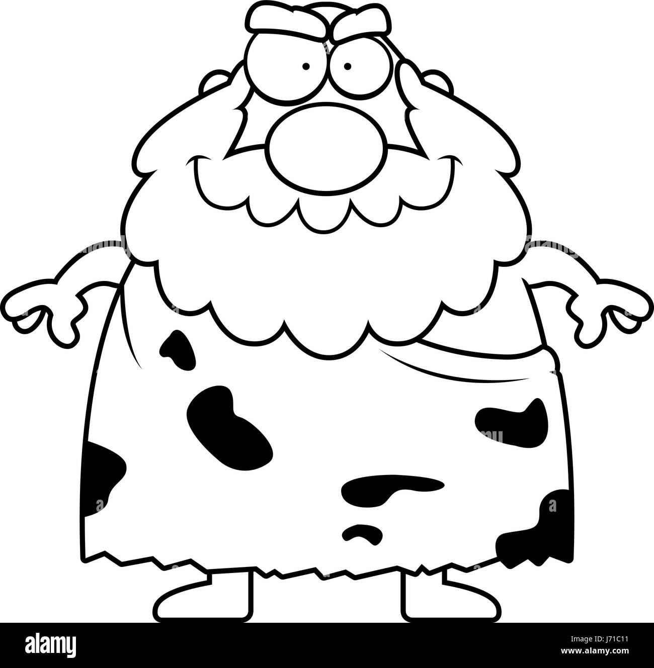 A happy cartoon caveman standing and smiling Stock Vector Image & Art ...