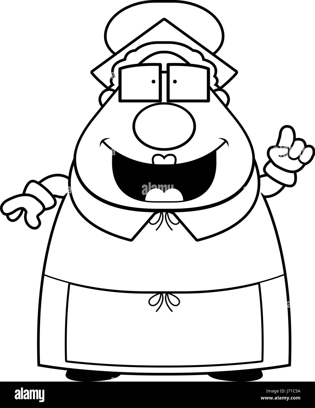 A happy cartoon Mrs. Claus with an idea Stock Vector Image & Art - Alamy