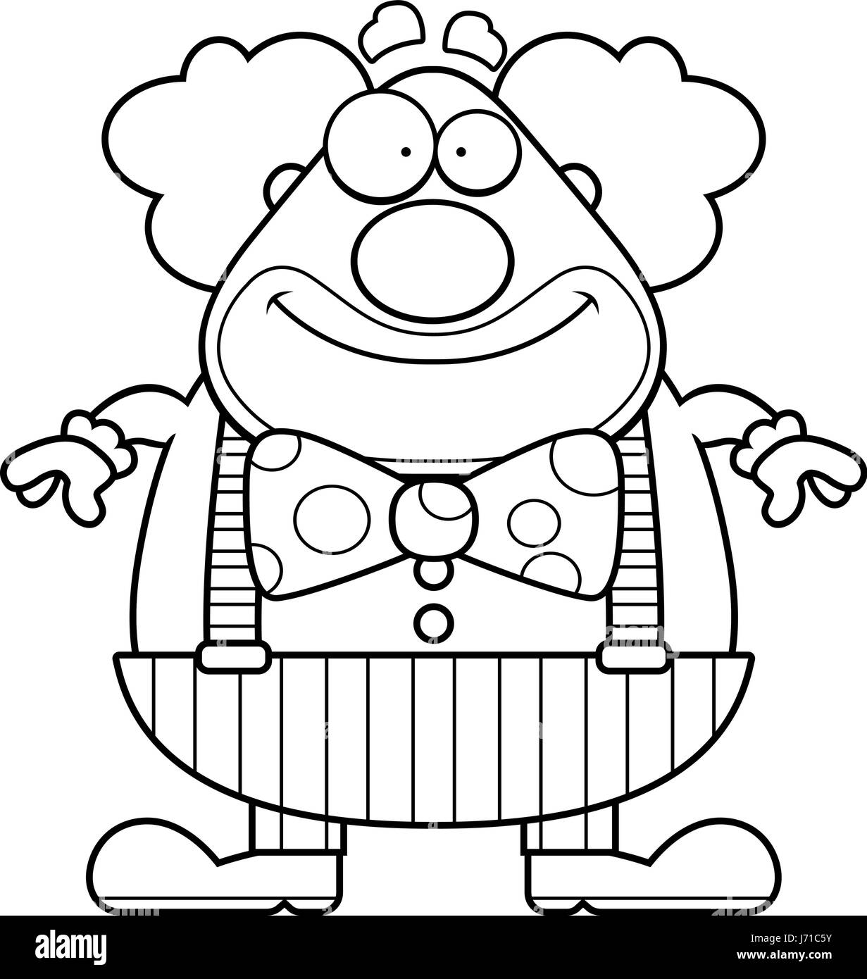 A happy cartoon clown standing and smiling Stock Vector Image & Art - Alamy