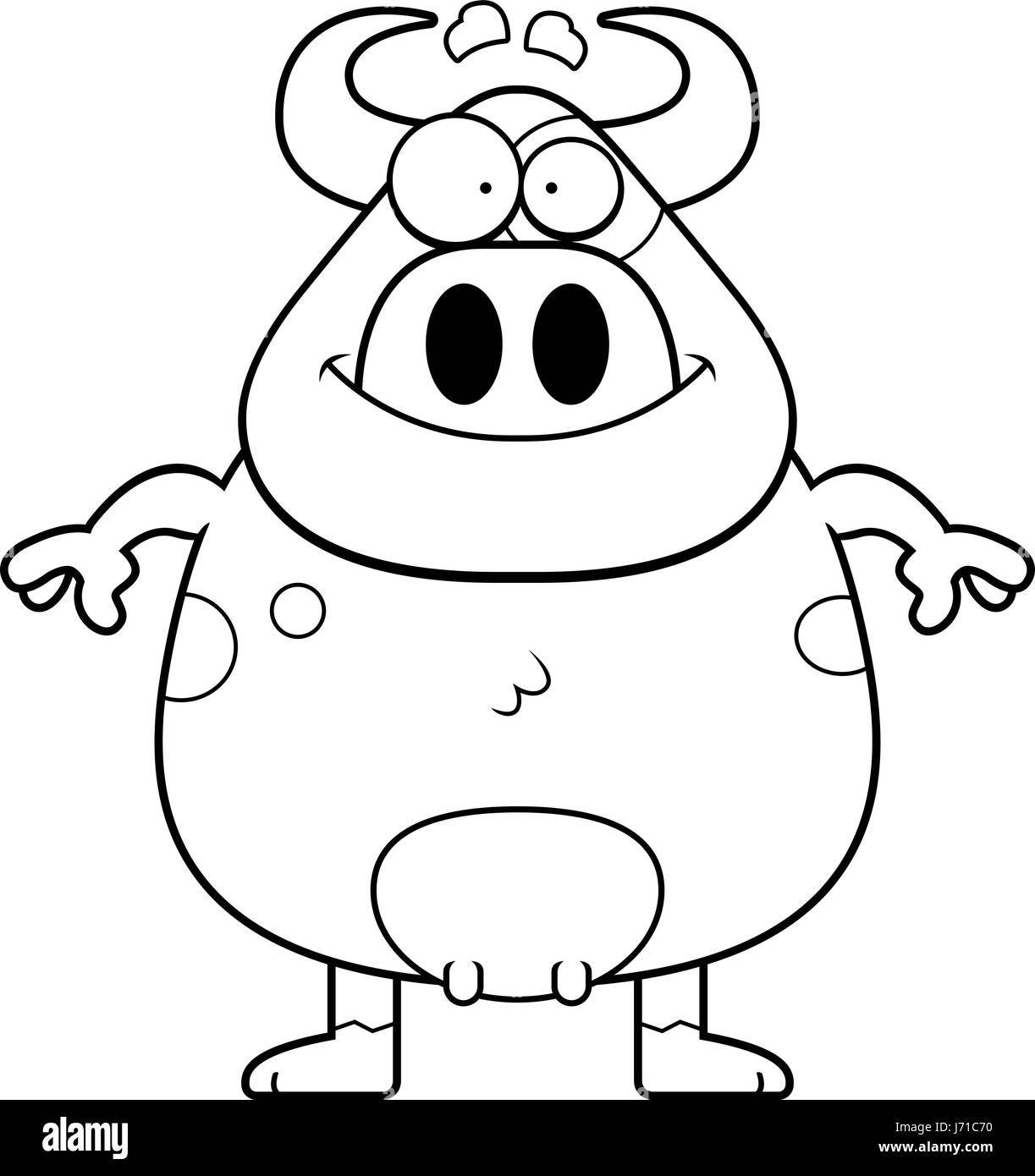 A happy cartoon cow standing and smiling Stock Vector Image & Art - Alamy