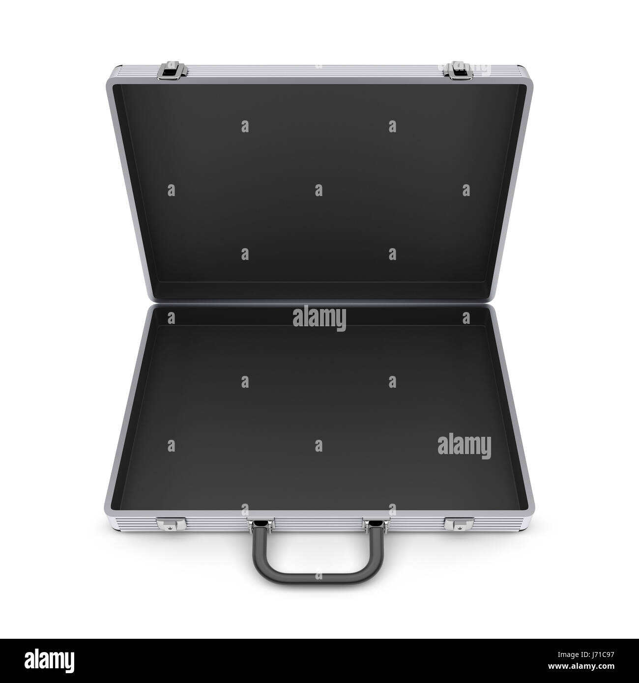Metal suitcase isolated on a white background Stock Photo - Alamy