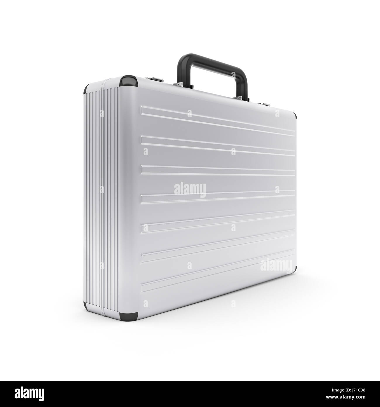 Metal suitcase isolated on a white background Stock Photo - Alamy