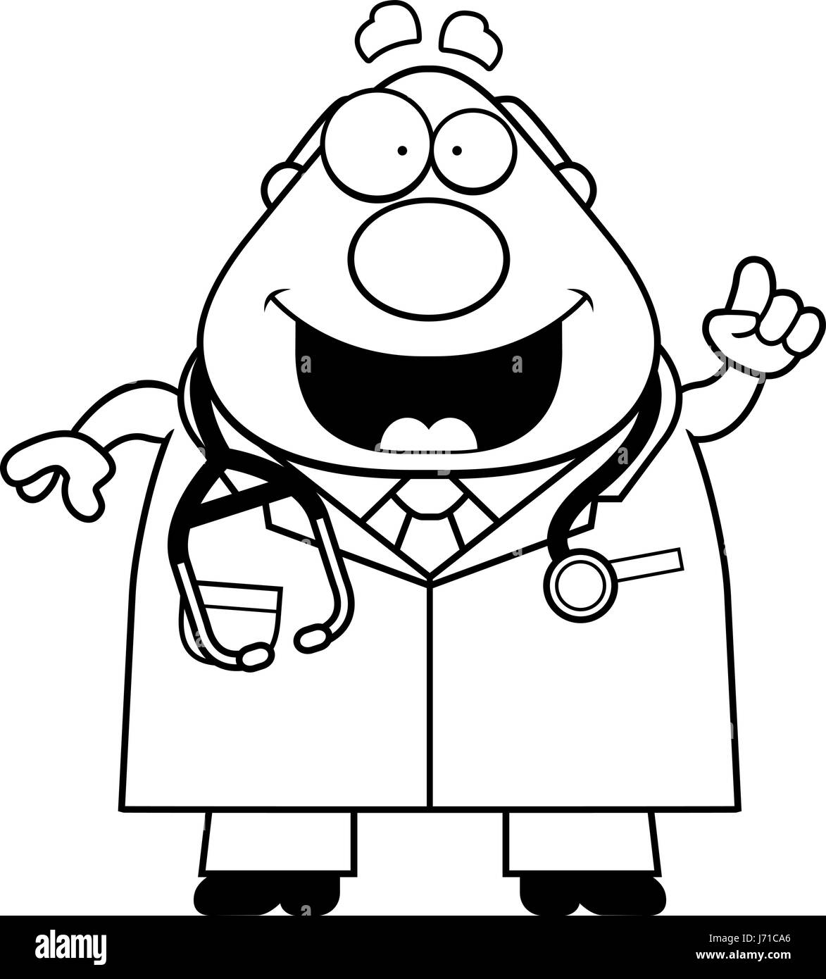 A cartoon illustration of a doctor with an idea Stock Vector Image ...