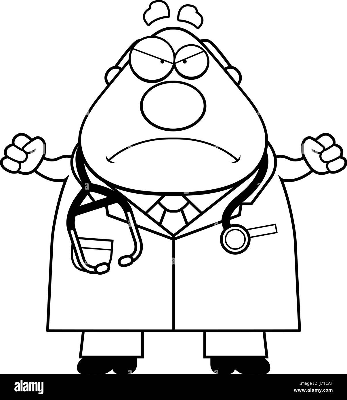 A cartoon illustration of a doctor looking angry Stock Vector Image ...