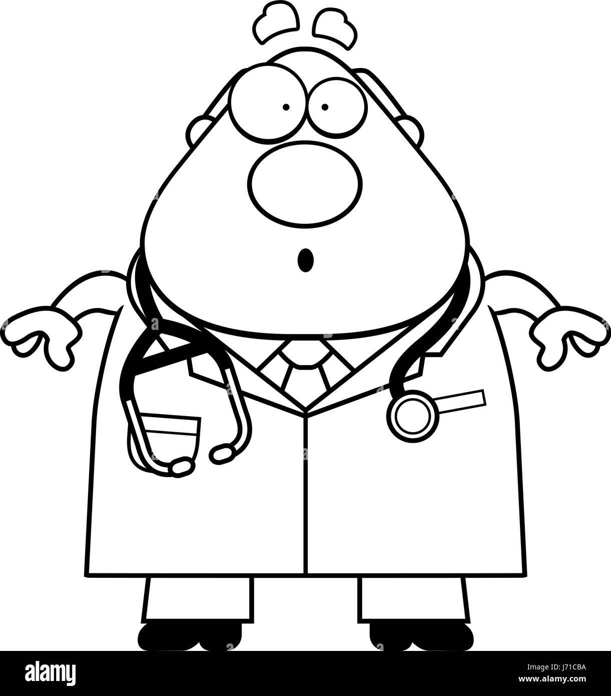 A cartoon illustration of a doctor looking surprised Stock Vector Image ...