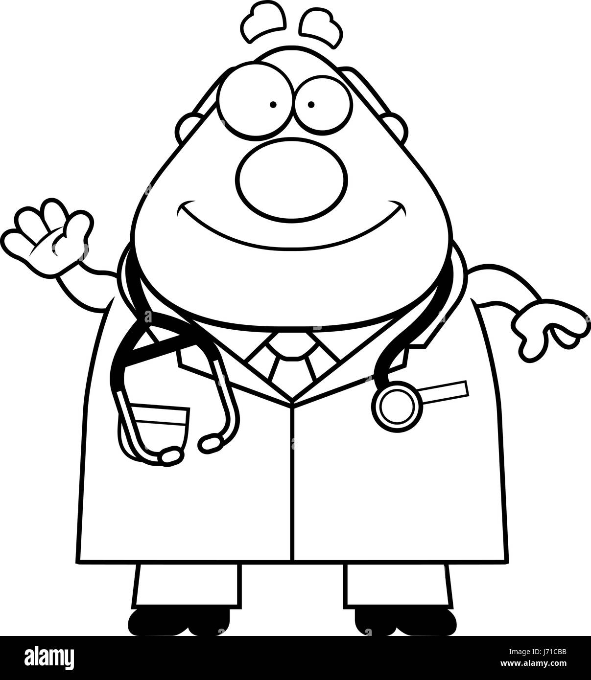 A cartoon illustration of a doctor waving Stock Vector Image & Art - Alamy