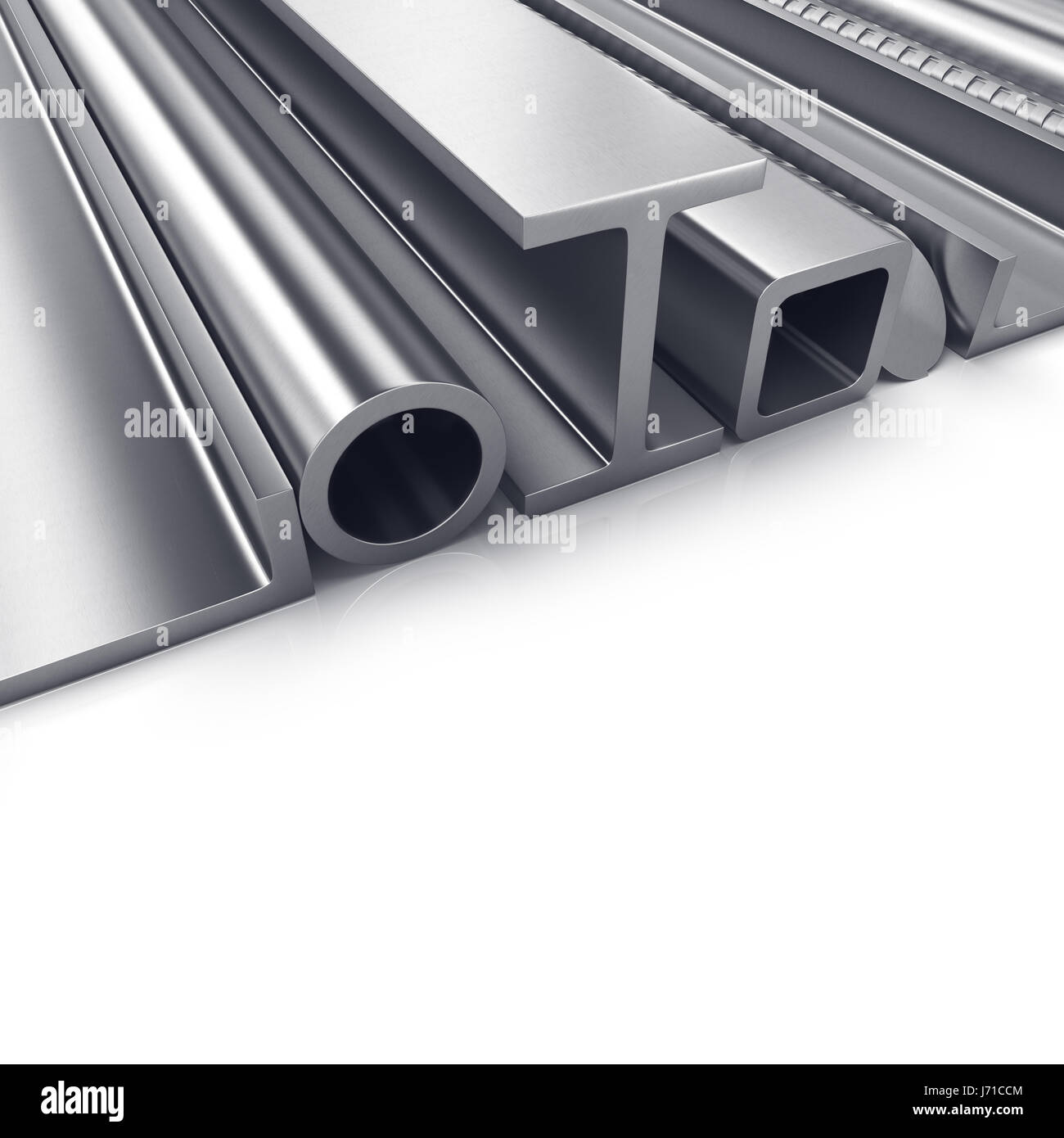 Metallurgy products set isolated on a white background Stock Photo - Alamy