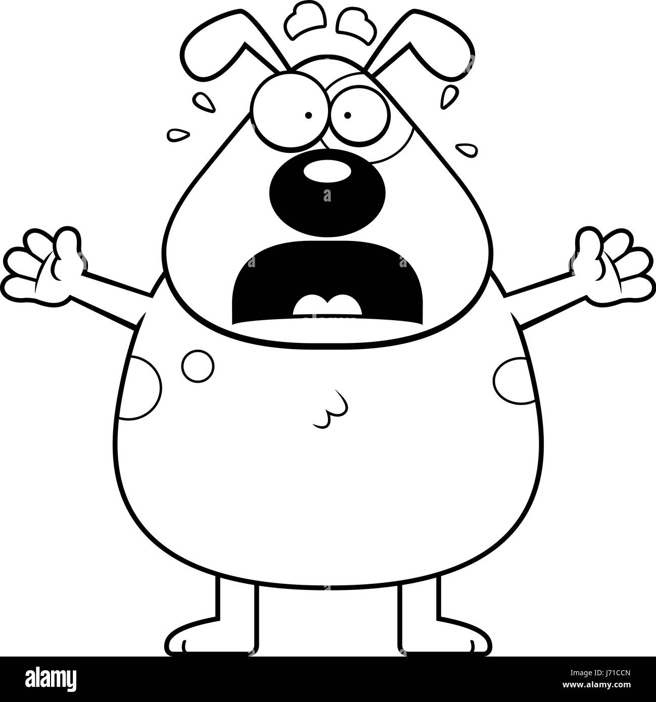 A cartoon illustration of a dog panicking Stock Vector Image & Art - Alamy
