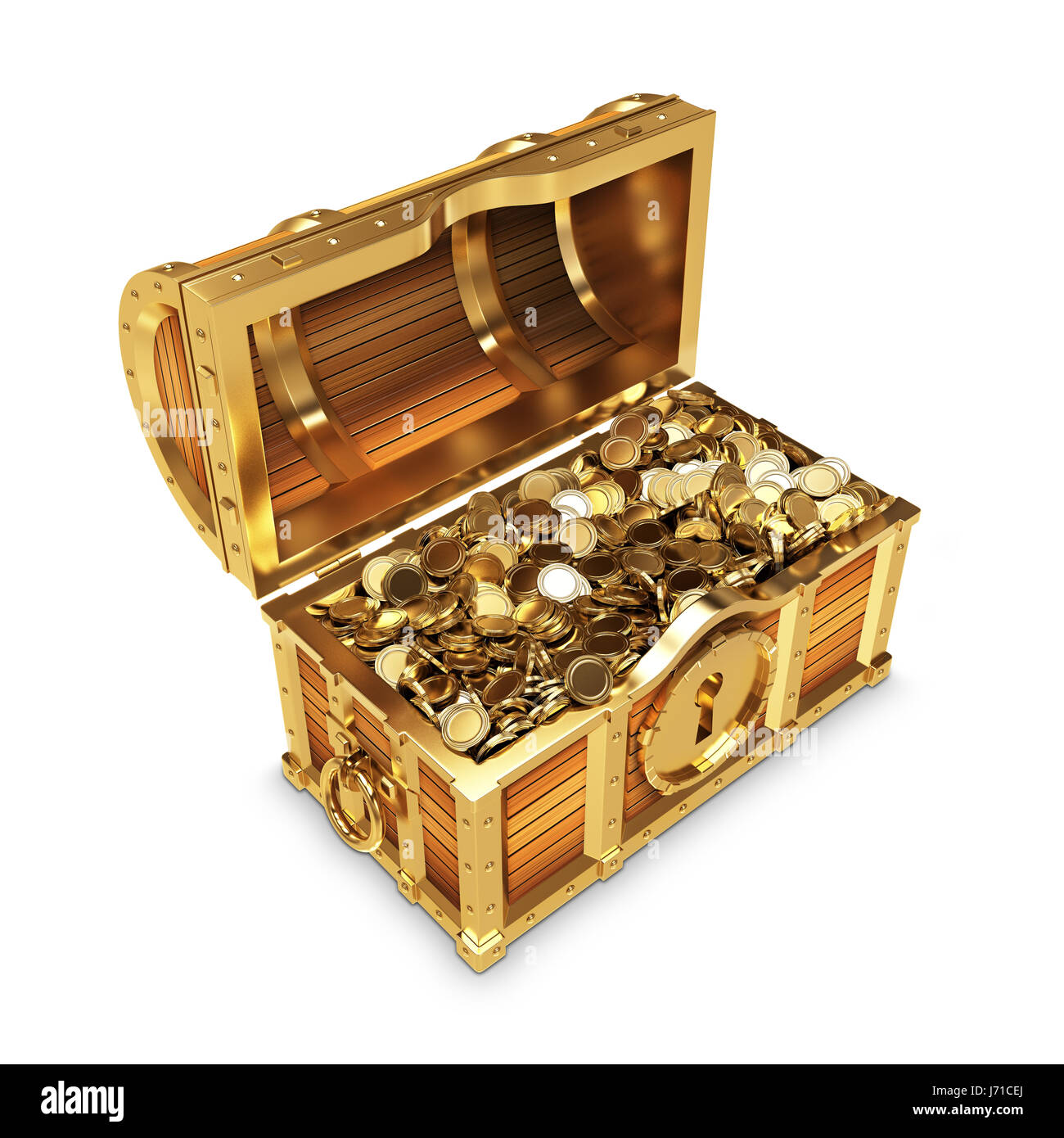 Chest isolated on a white background Stock Photo - Alamy