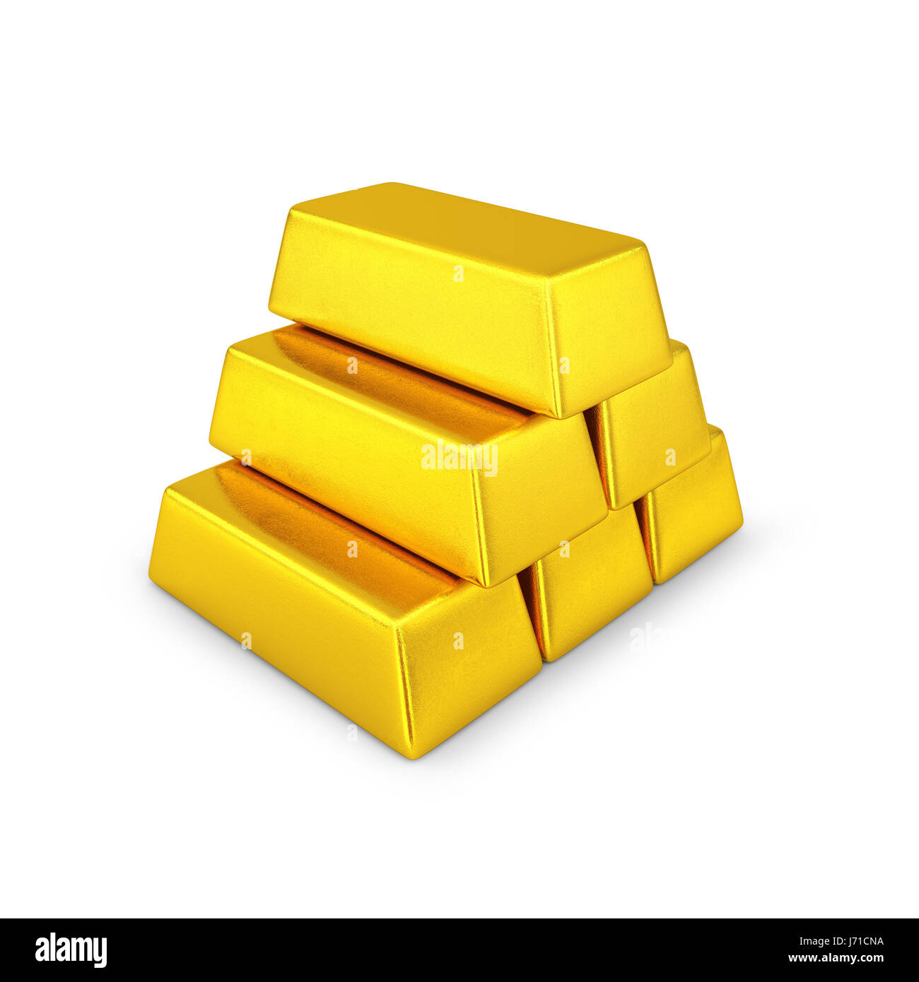 Gold bars isolated on white background Stock Photo - Alamy