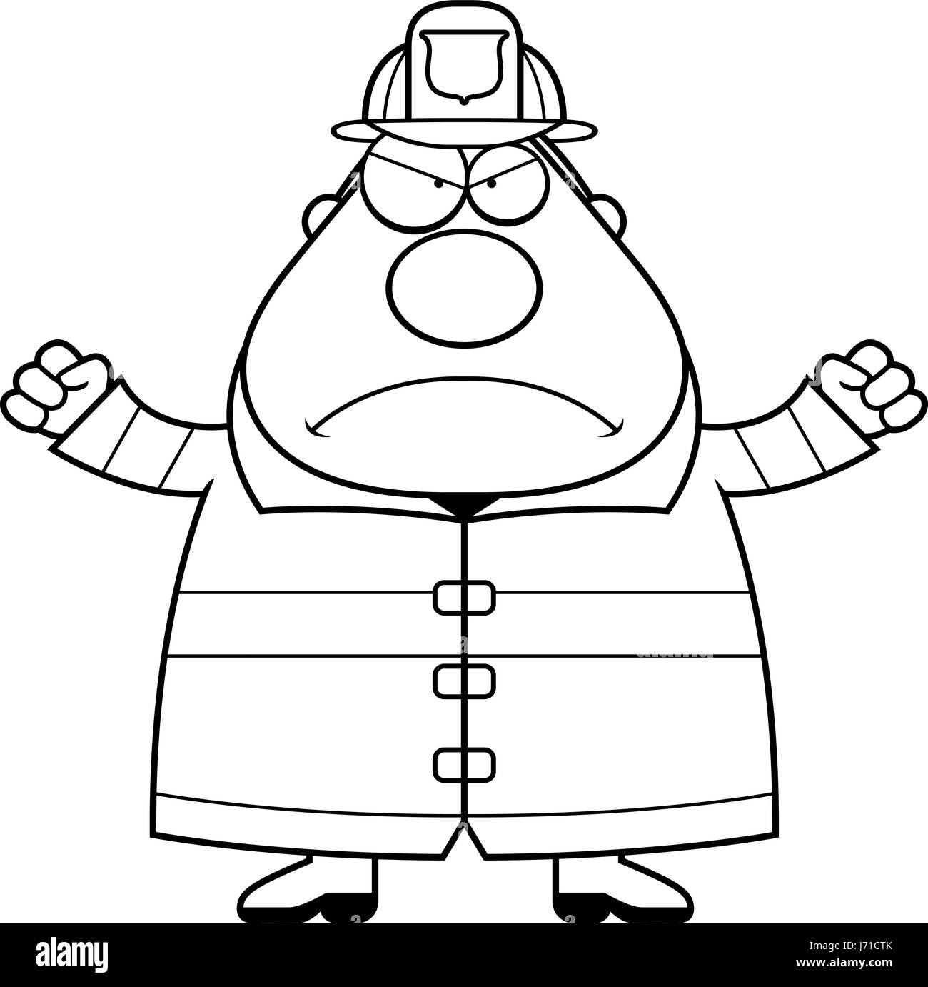 Angry firemen Stock Vector Images - Alamy