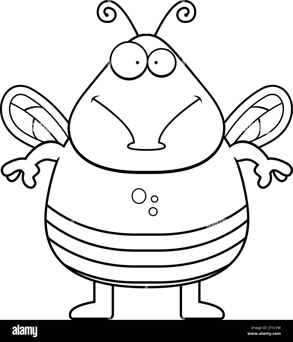 A happy cartoon fly standing and smiling Stock Vector Image & Art - Alamy