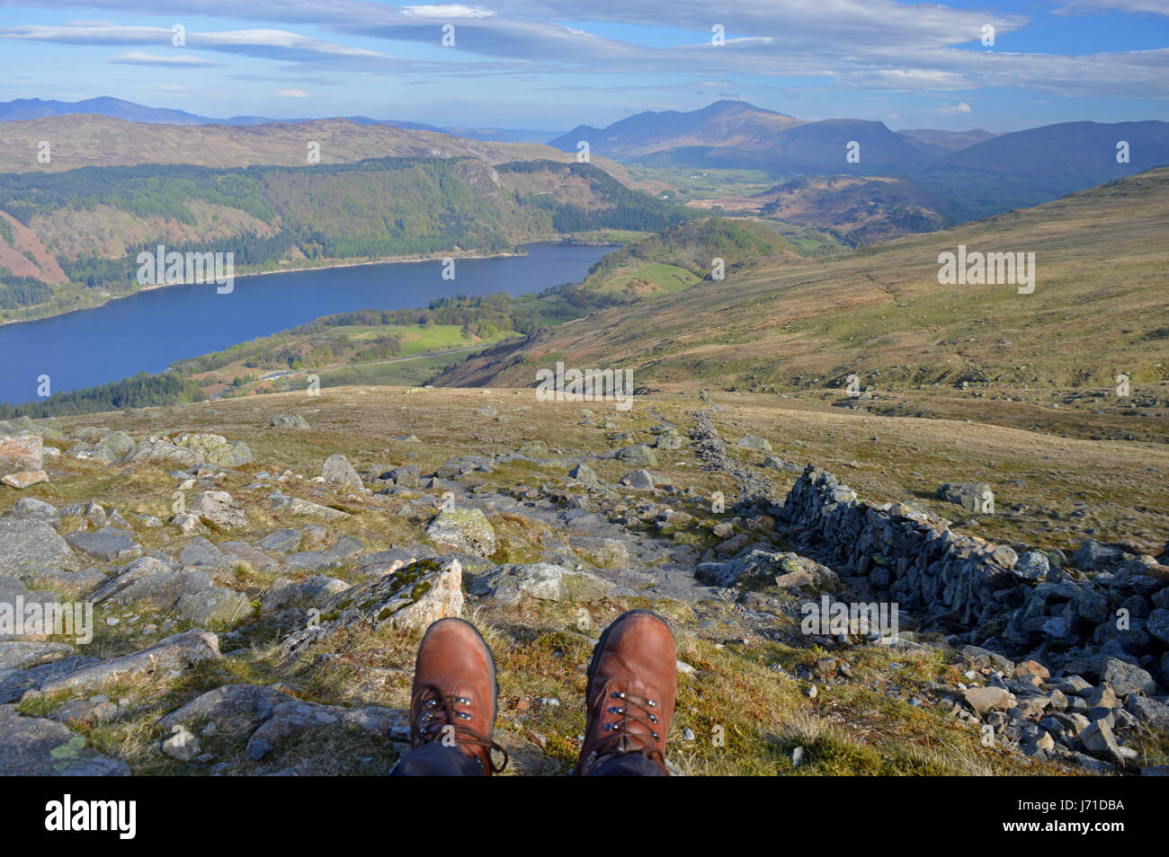 Helvellyn path to summit Stock Photo - Alamy