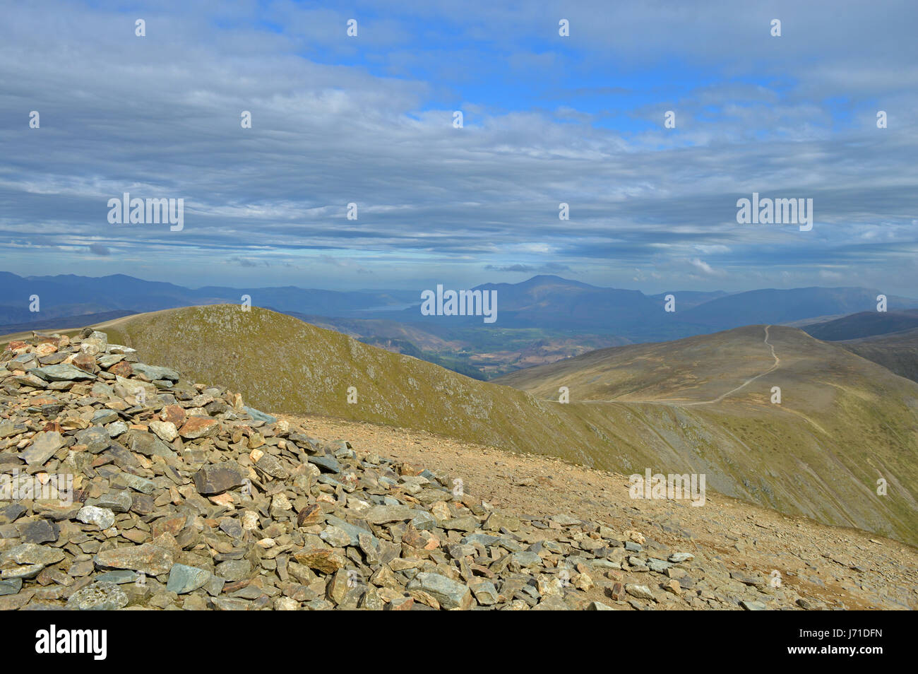 Helvellyn path to summit Stock Photo - Alamy
