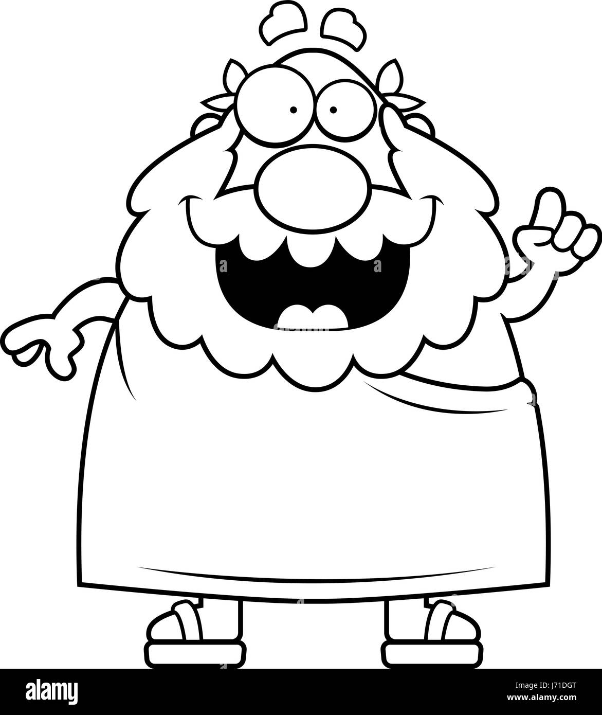 A happy cartoon Greek philosopher with an idea Stock Vector Image & Art ...