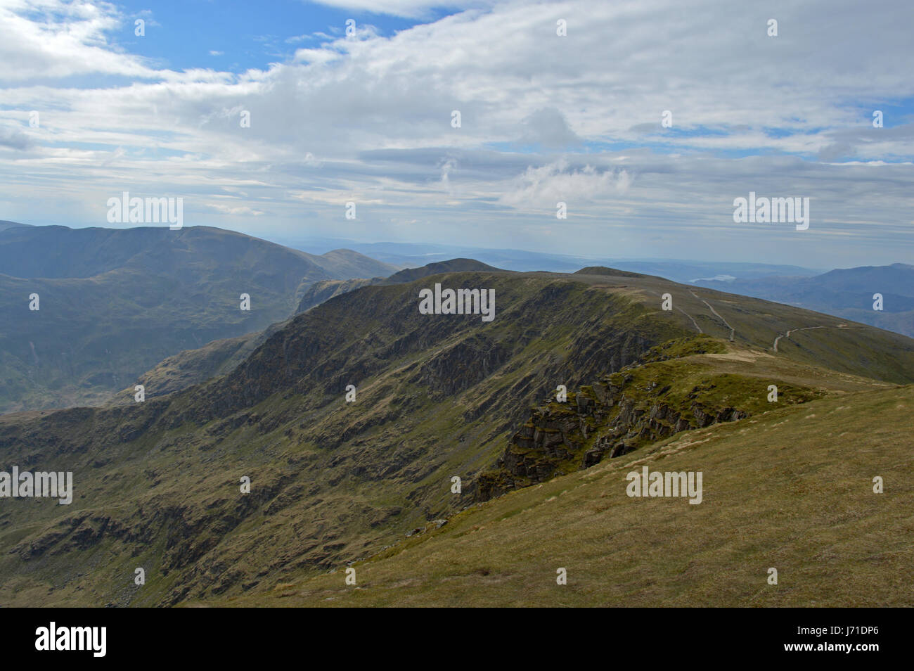 Helvellyn path to summit Stock Photo - Alamy