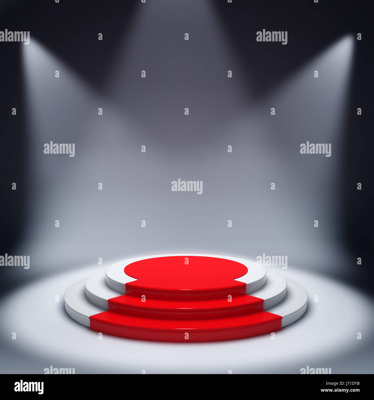 Podium with red carpet isolated on clean white background Stock Photo ...