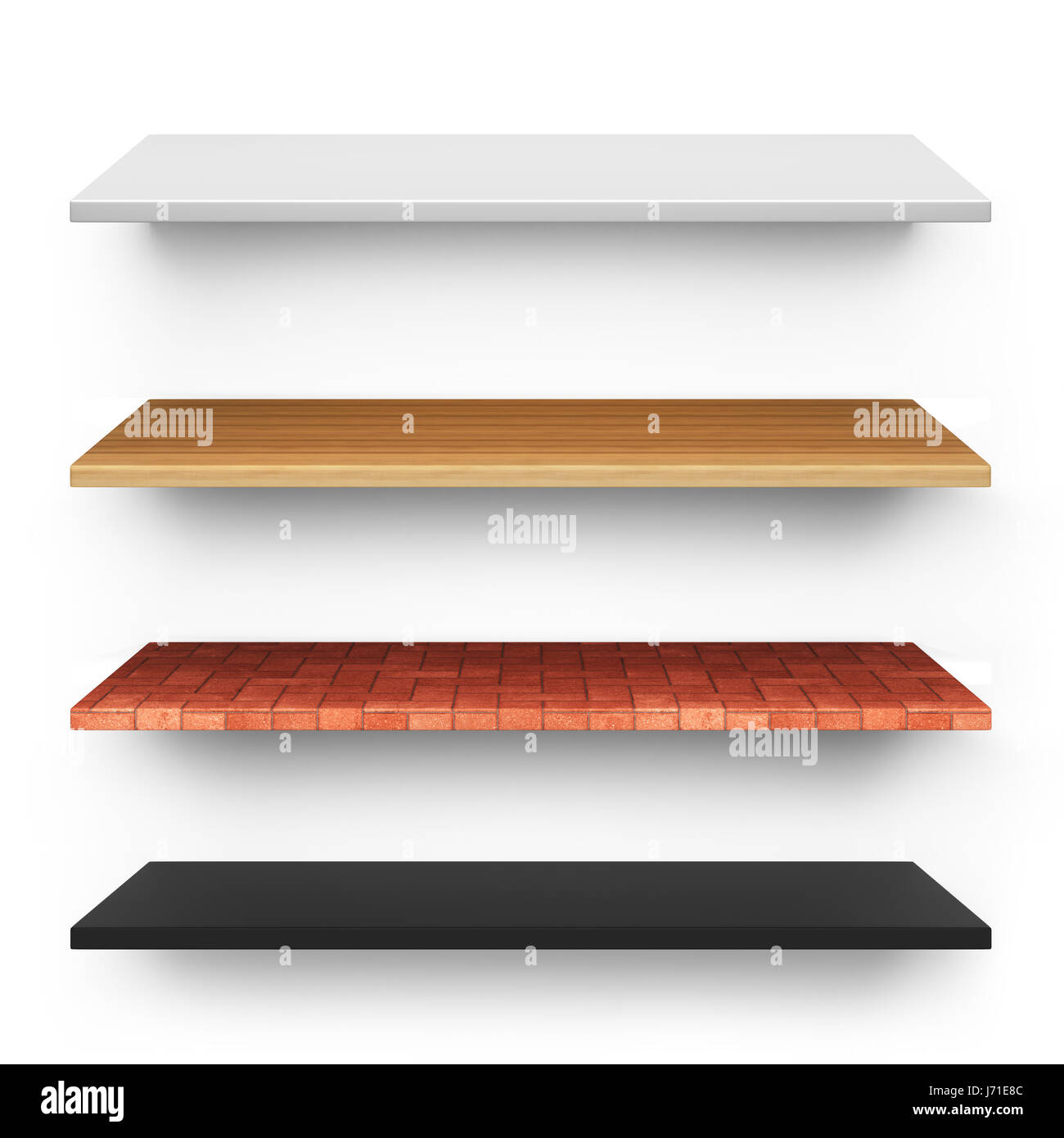 Shelves isolated on clean white background Stock Photo - Alamy