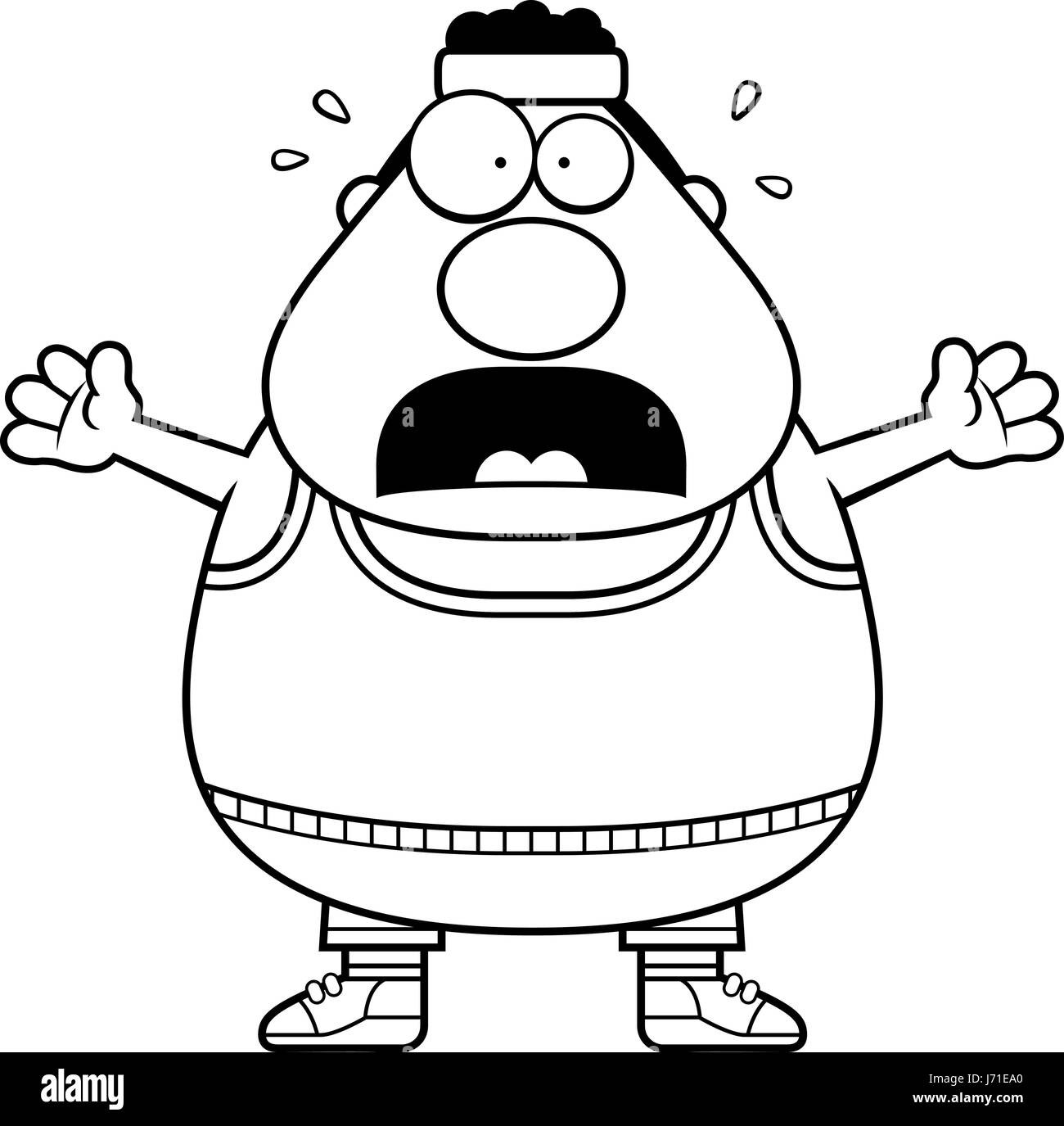 Cartoon man scared Stock Vector Images - Alamy