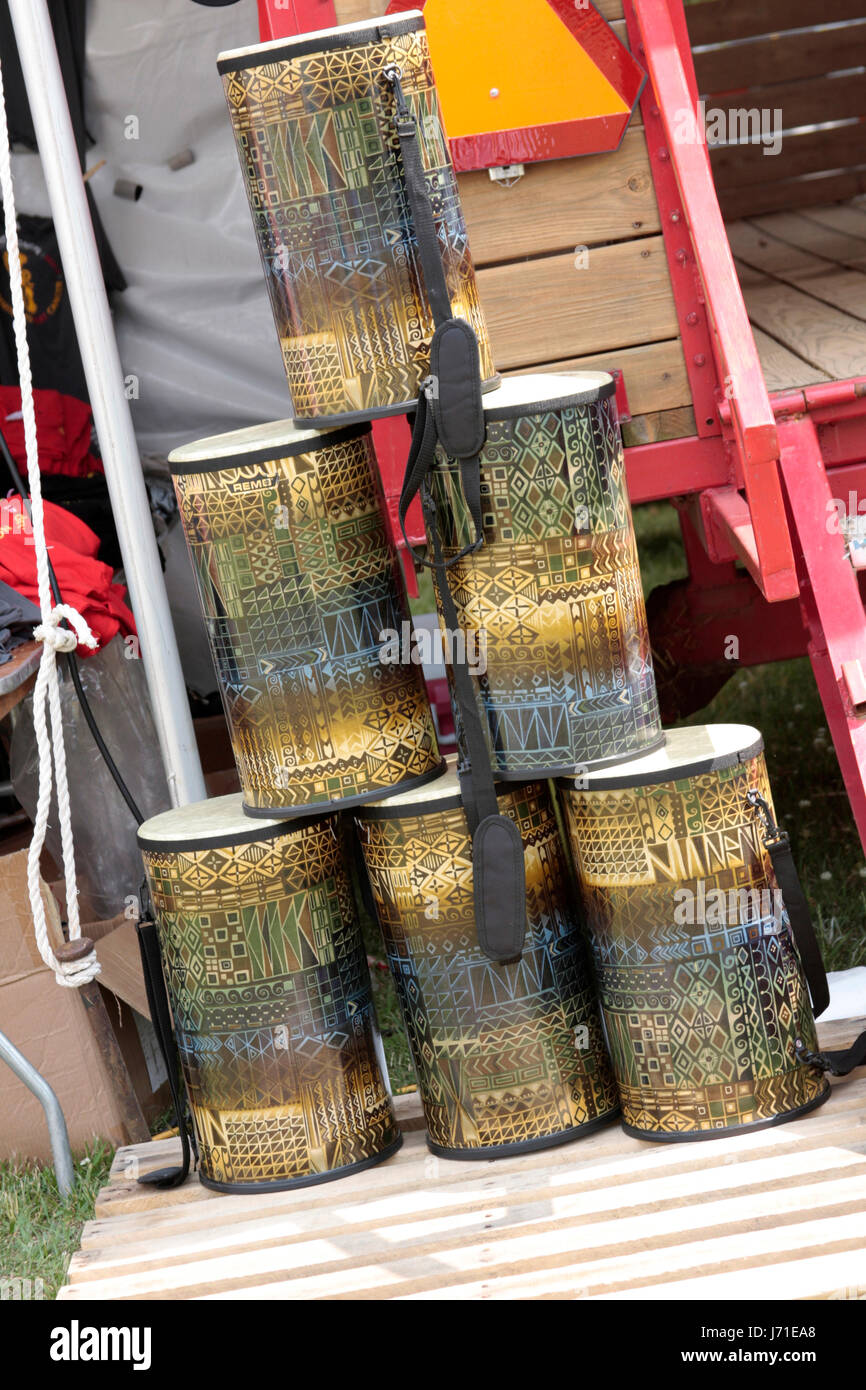 Stack of drums hi-res stock photography and images - Alamy